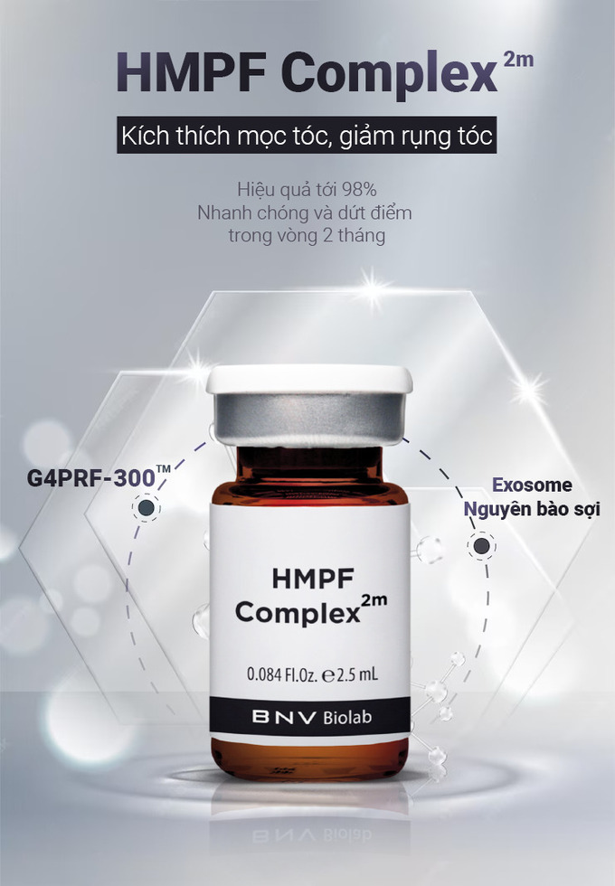 Tác động tích cực của HMPF Complex 2m trong việc giảm rụng tóc và kích ...